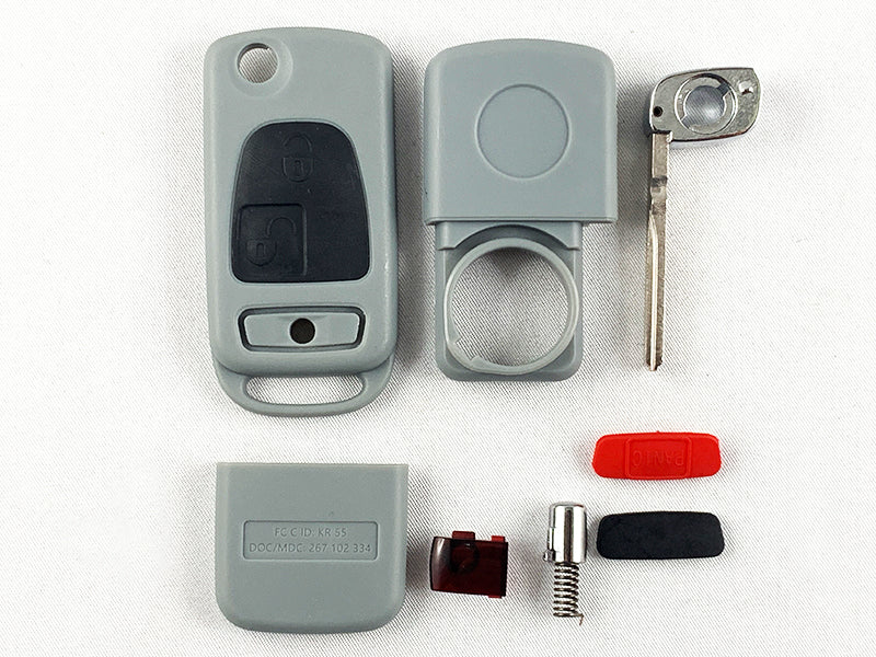 Key Shell for Mercedes / Chrysler Crossfire flip key with HU64 blade a ...