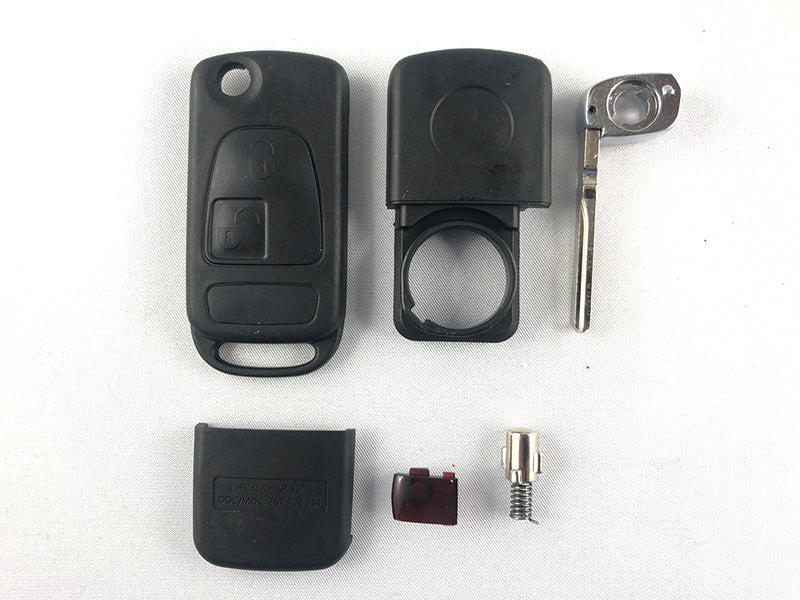 Key Shell for Mercedes SLK flip key with HU64 blade and 2 buttons ...